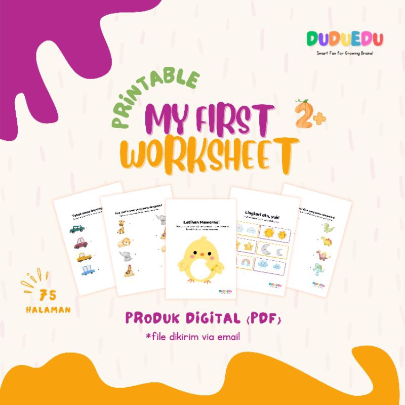 Jual Printable My First Worksheet (2+) | Worksheet for Toddler ...