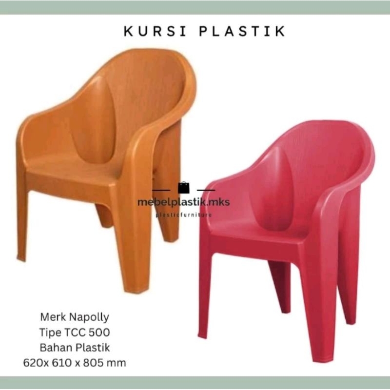 Jual Kursi Plastik Napolly TCC 500 Teras/ Kursi Tabal/ Kusi Tangan ...