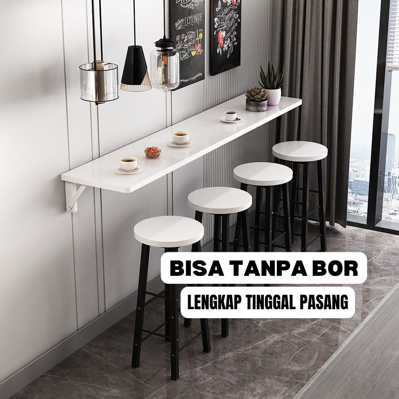 Jual Furnitureku.id Meja Makan Tempel Dinding Minimalis Ukuran Panjang ...