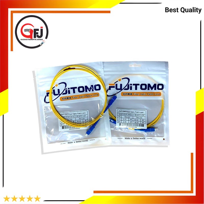 Jual [OBRAL] PATCHCORD FUJITOMO 1.5/2/3 METER 2MM KUNING BULAT PREMIUM ...
