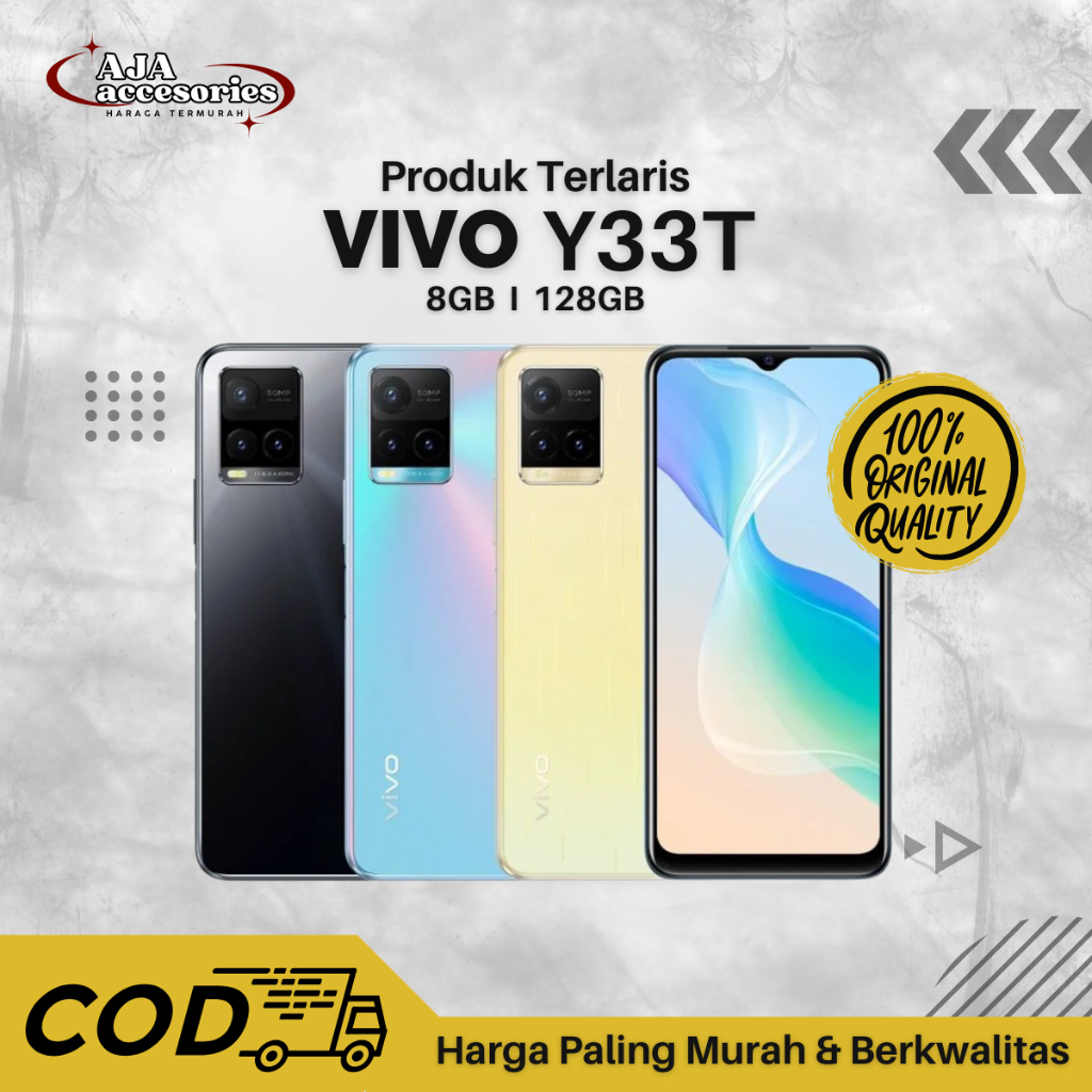 Jual VIVO Y33T 8/128 GB | ORIGINAL GARANSI RESMI VIVO INDONESIA | Shopee Indonesia