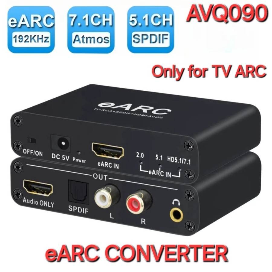 Jual AVPRO AVQ090 HDMI eARC Audio Extractor to SPDIF & HDMI Dolby Atmos ...