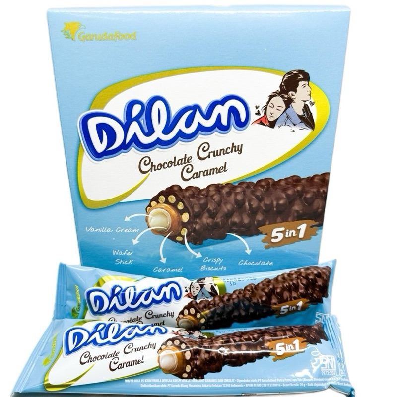Jual DILAN CHOCOLATE CRUNCHY CARAMEL 1 PACK ISI 12 | Shopee Indonesia