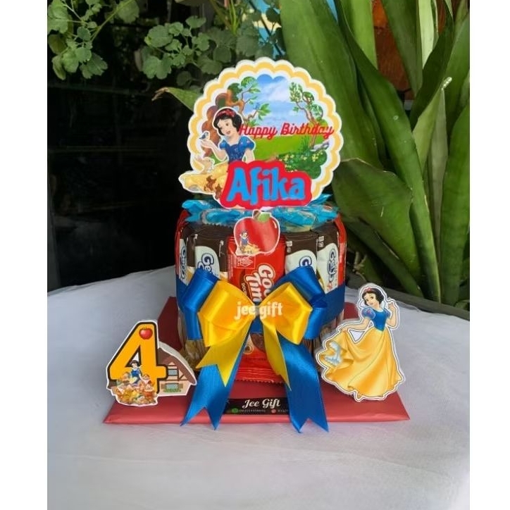 Jual Tower snack 1 tingkat karakter Snow white/Putri Salju untuk hadiah ...