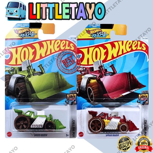 Jual Hot Wheels Speed Dozer Hijau Merah HW ID Buldozer Mobil Alat Berat ...