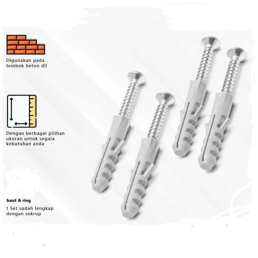 Jual Baut Tembok Bracket Tv Untuk Dinding Ukuran M8 pisser 10mm dan ...