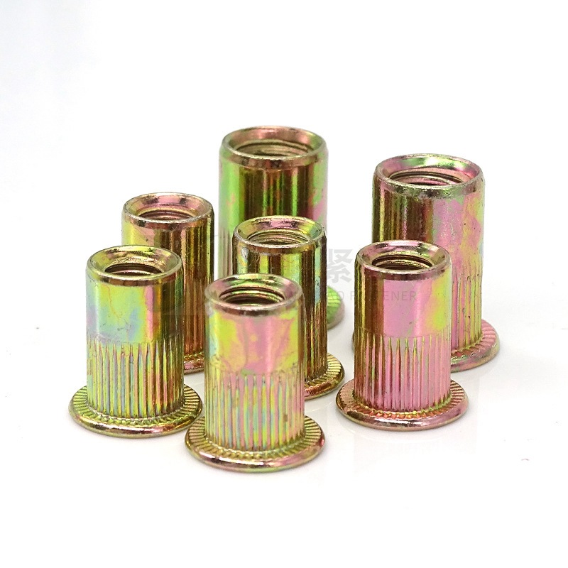 Jual 50Pcs Rivet Nut M5 Rivnut Mur Rivet Nut Rivnut Kuning Besi Carbon ...