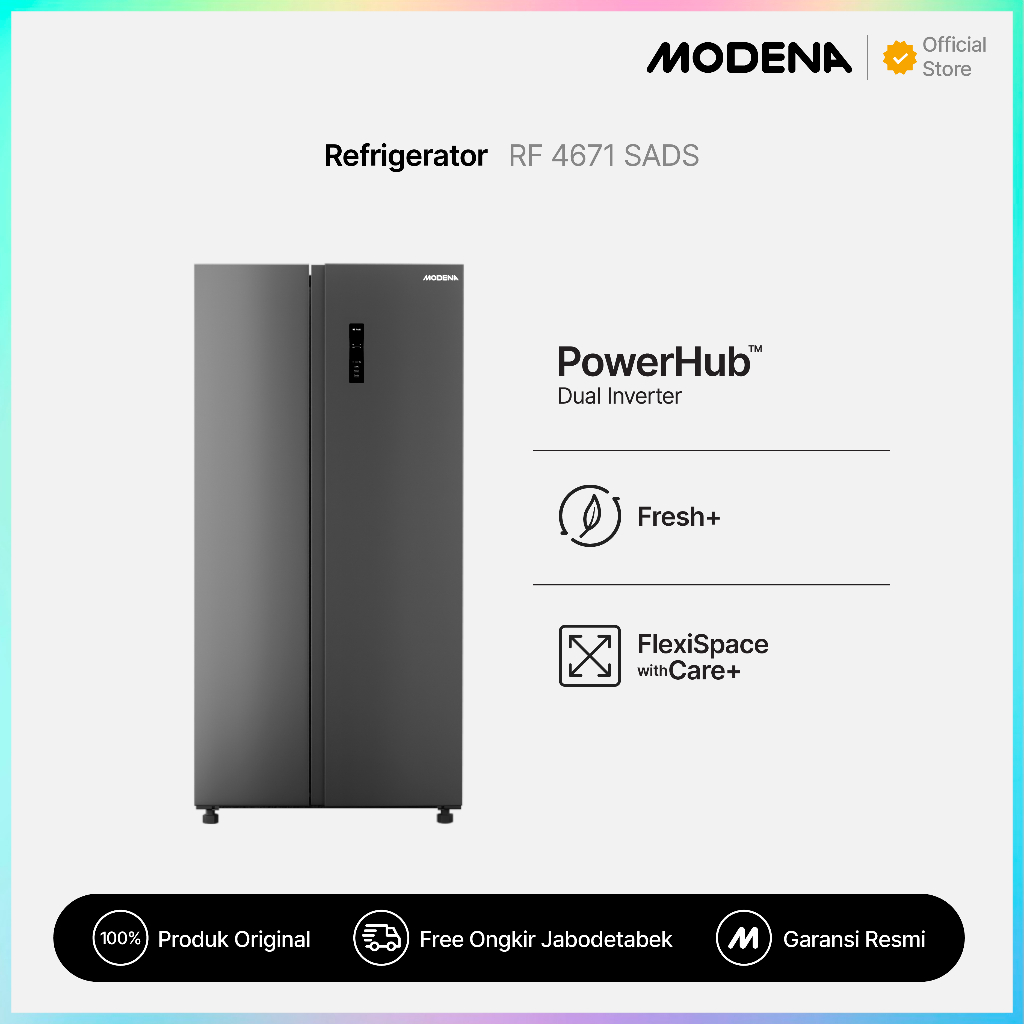 Jual MODENA Refrigerator Side by Side - RF 4671 SADS | Shopee Indonesia