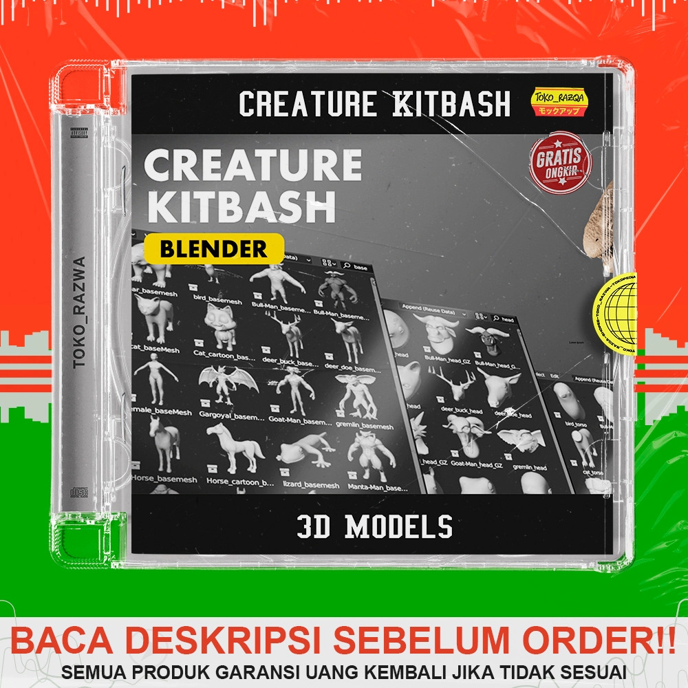 Jual 3D Models - Creature Kitbash For Blender - 191124 | Shopee Indonesia