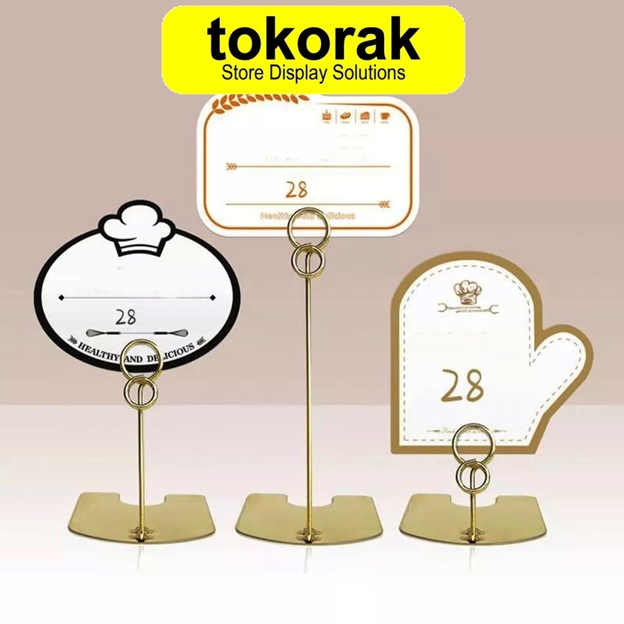 Jual TIANG NOMOR MEJA STAINLESS MENU STAND TABLE NUMBER HOLDER STAND ...