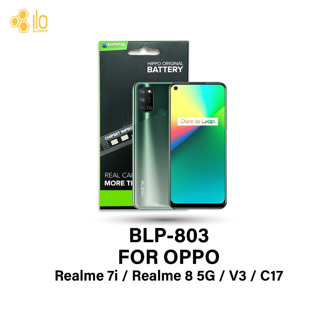 Jual Hippo Baterai REALME 7i / V3 / C17 / BLP-803 / 5000mAh Original ...