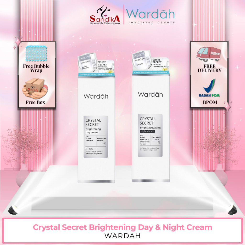 Jual Wardah Crystal Secret Day Cream/Night Cream 15ml/Krim Pemnutih ...