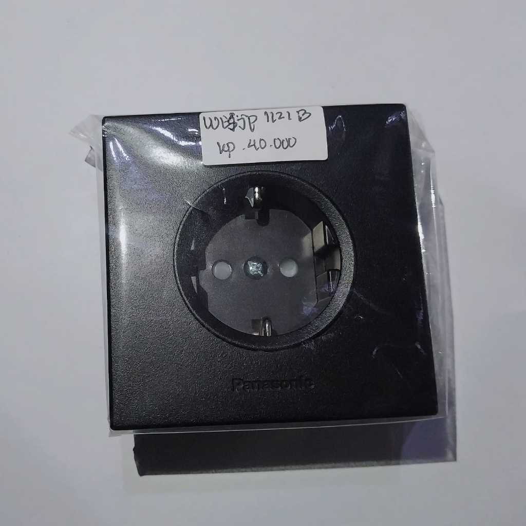 Jual PANASONIC STOPKONTAK BLACK CP STYLE MATTE BLACK WESJP1121 B ...