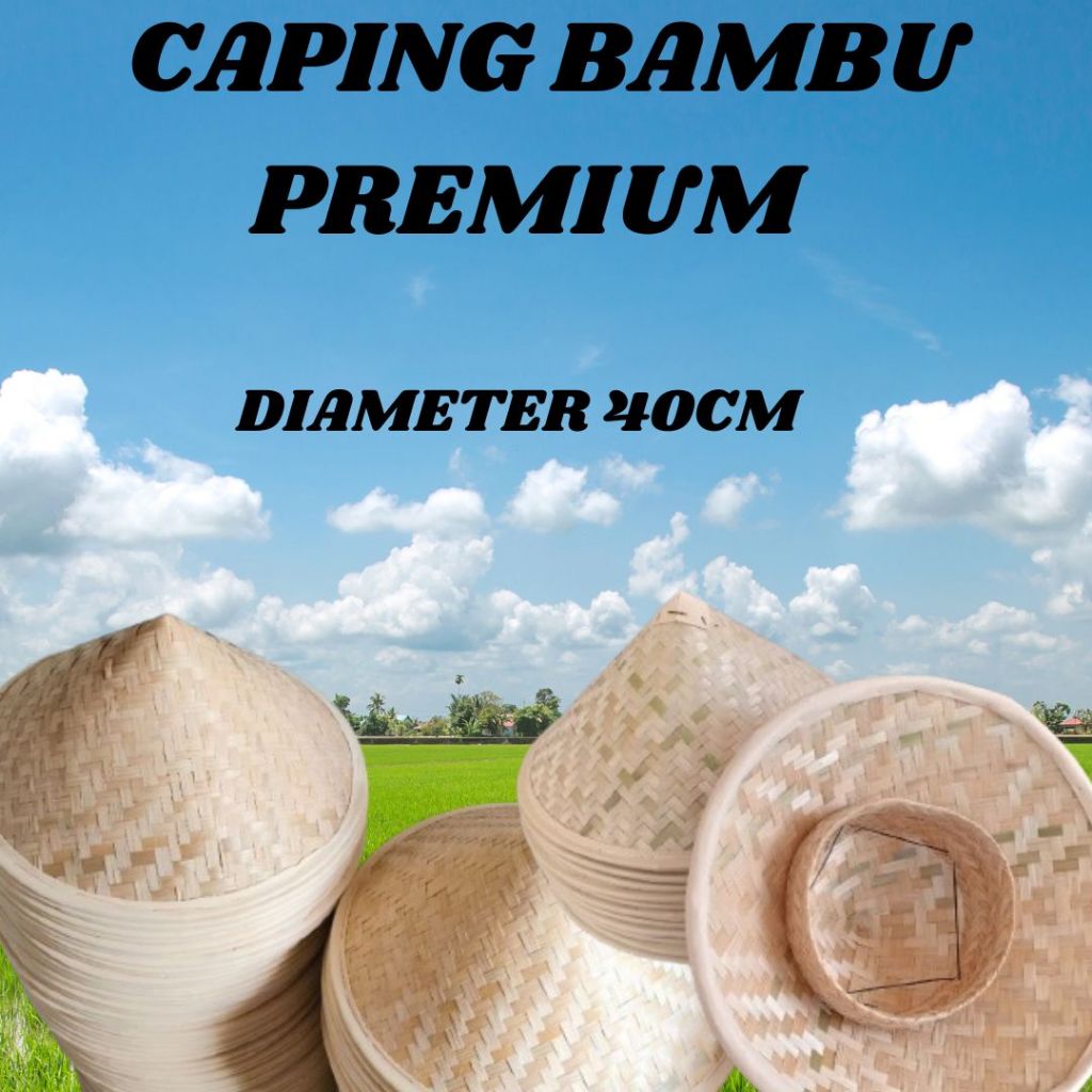 Jual caping bambu /tudung petani murah/ topi petani dudukuy | Shopee ...