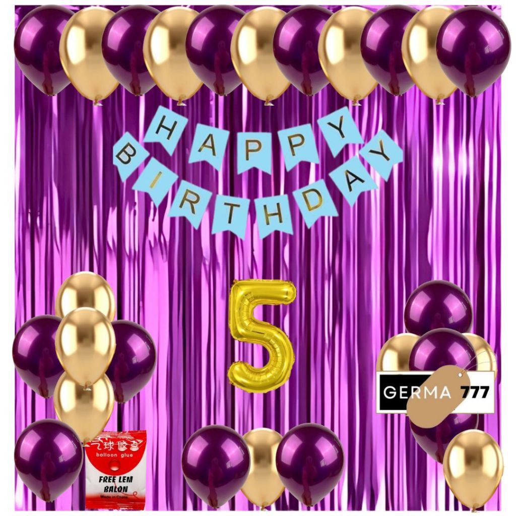 Jual Paket Set Dekorasi Pesta Ulang Tahun Anak Balon Latek Banner Happy ...