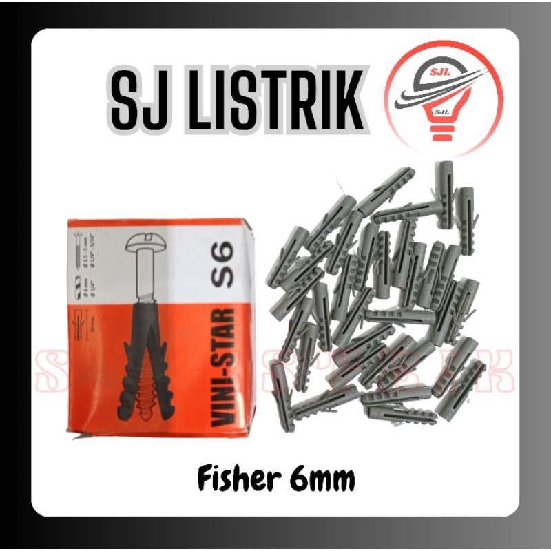 Jual Fisher S6 6mm Lubang Dinding/Per Kotak | Shopee Indonesia