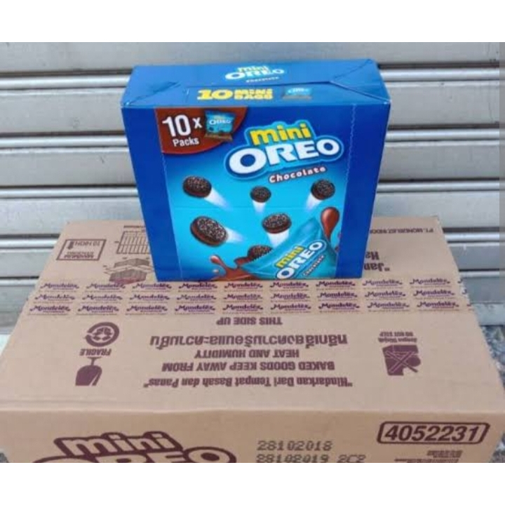 Jual OREO MINI ORIGINAL | OREO MINI COKLAT [1 BOX ISI 10 PACK @ 20,4 G ...