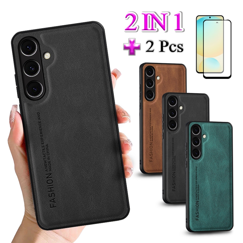 Jual 2 Dalam 1 Casing Samsung Galaxy S24 FE S24FE Kotak Kulit Minimalis ...