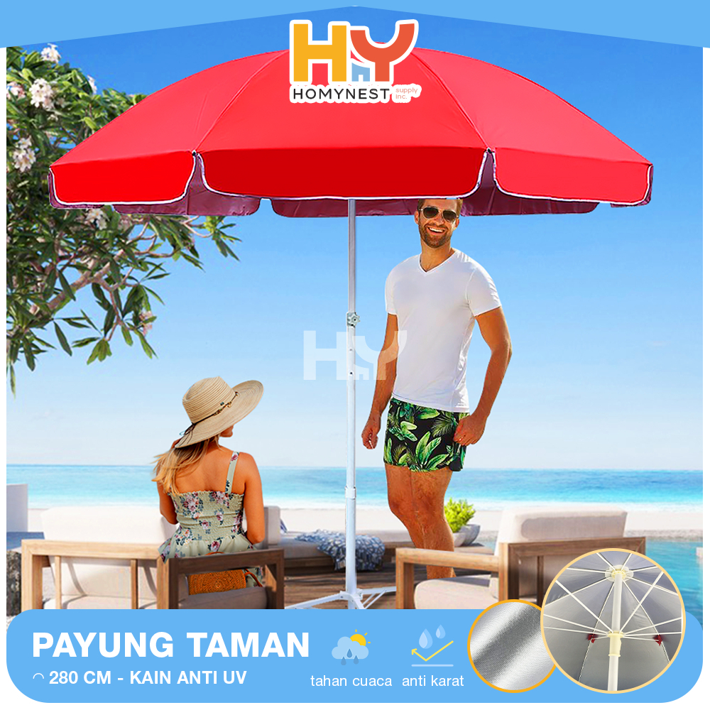 Jual HOMYNEST Payung Jualan Jumbo 280 Cm Payung Tenda Dagang Lapak Bazar Cafe Anti UV | Shopee ...