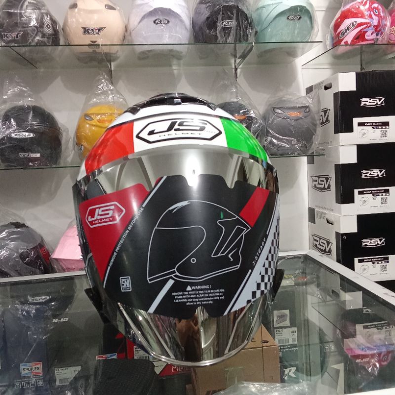 Jual HELM JS ARMOR LEOPARD WHITE ORIGINAL | Shopee Indonesia