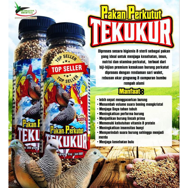 Jual PAKAN BURUNG PERKUTUT TEKUKUR 200g | Shopee Indonesia