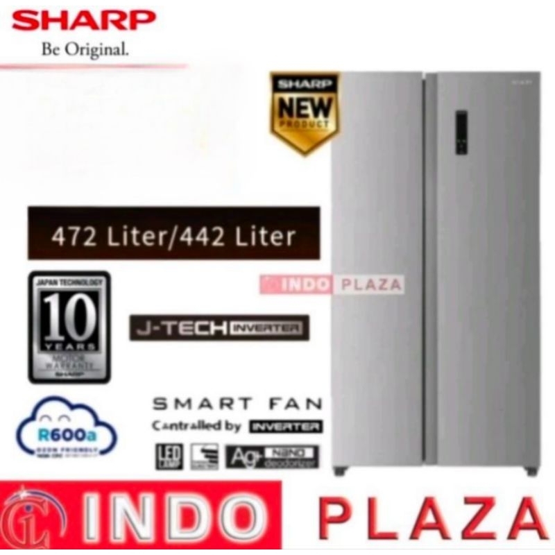 Jual KULKAS SHARP SIDE BY SIDE JTECH INVERTER SJ-IS50MA-SL 472 Liter | Shopee Indonesia