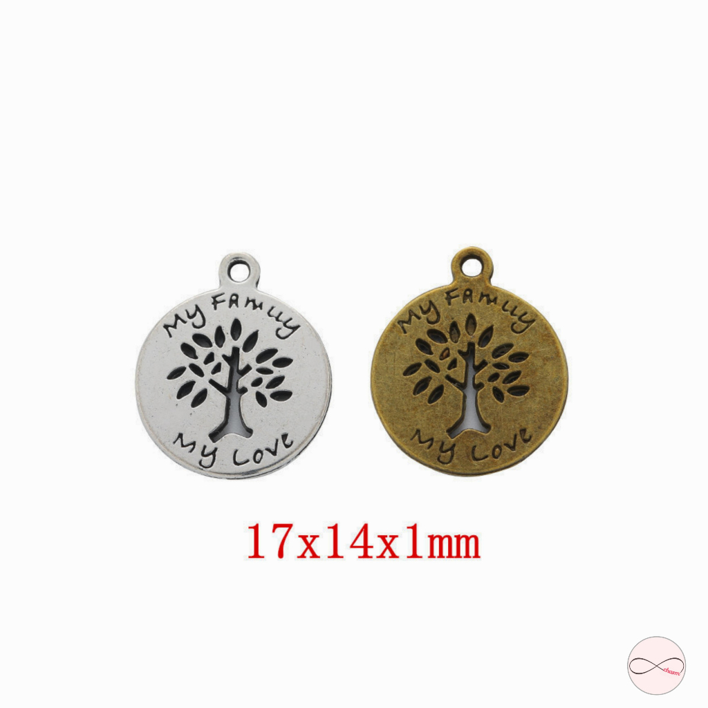 Jual Liontin my family my love paduan DIY aksesoris liontin dengan ...