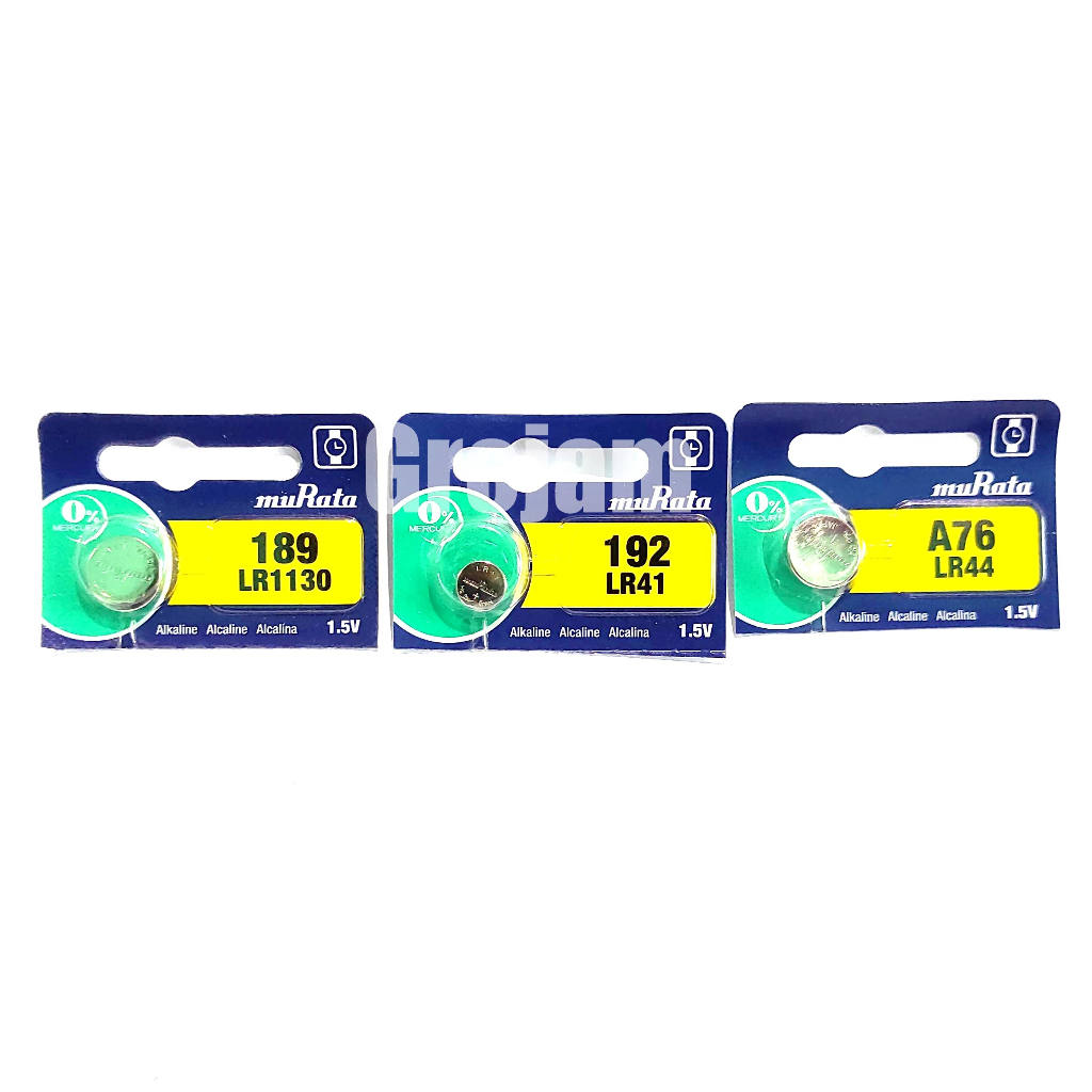 Jual Baterai Murata LR41/AG3 Murata LR1130/AG10 Murata LR44/1154 Maxel ...