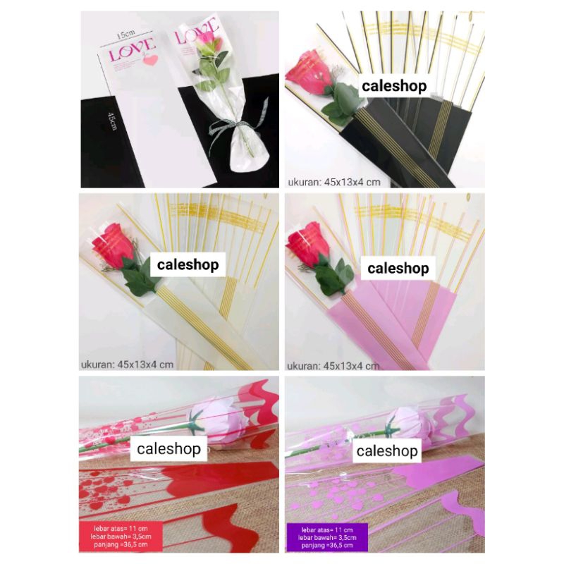 Jual Plastik bunga satuan untuk hadiah ucapan valentine, teacher day ...