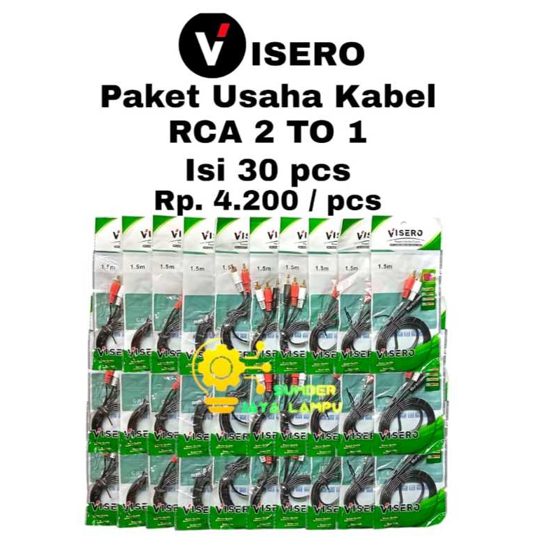 Jual PAKET USAHA (isi 30 pcs) Kabel RCA/Kabel RCA/Cable AV/Kabel AV SC Panjang 1.5M Jack 2 To 1 ...