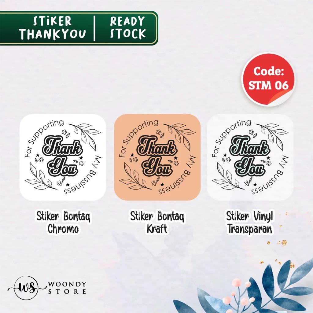 Jual STIKER THANK YOU MINI KRAFT STM 06 ECER | Shopee Indonesia