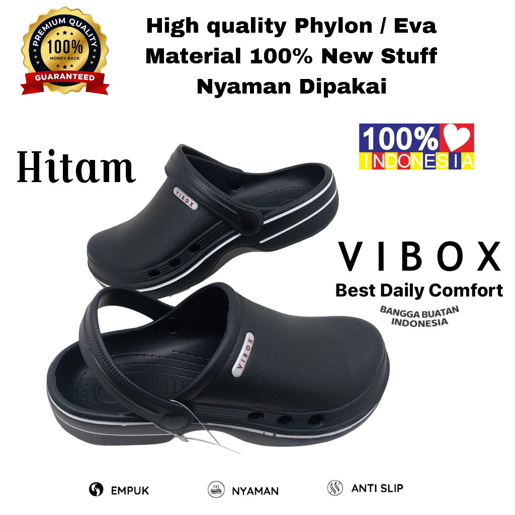 Jual VS - Baim Sandal Medis Hitam Pria Wanita Kodok / Sendal Kodok ...