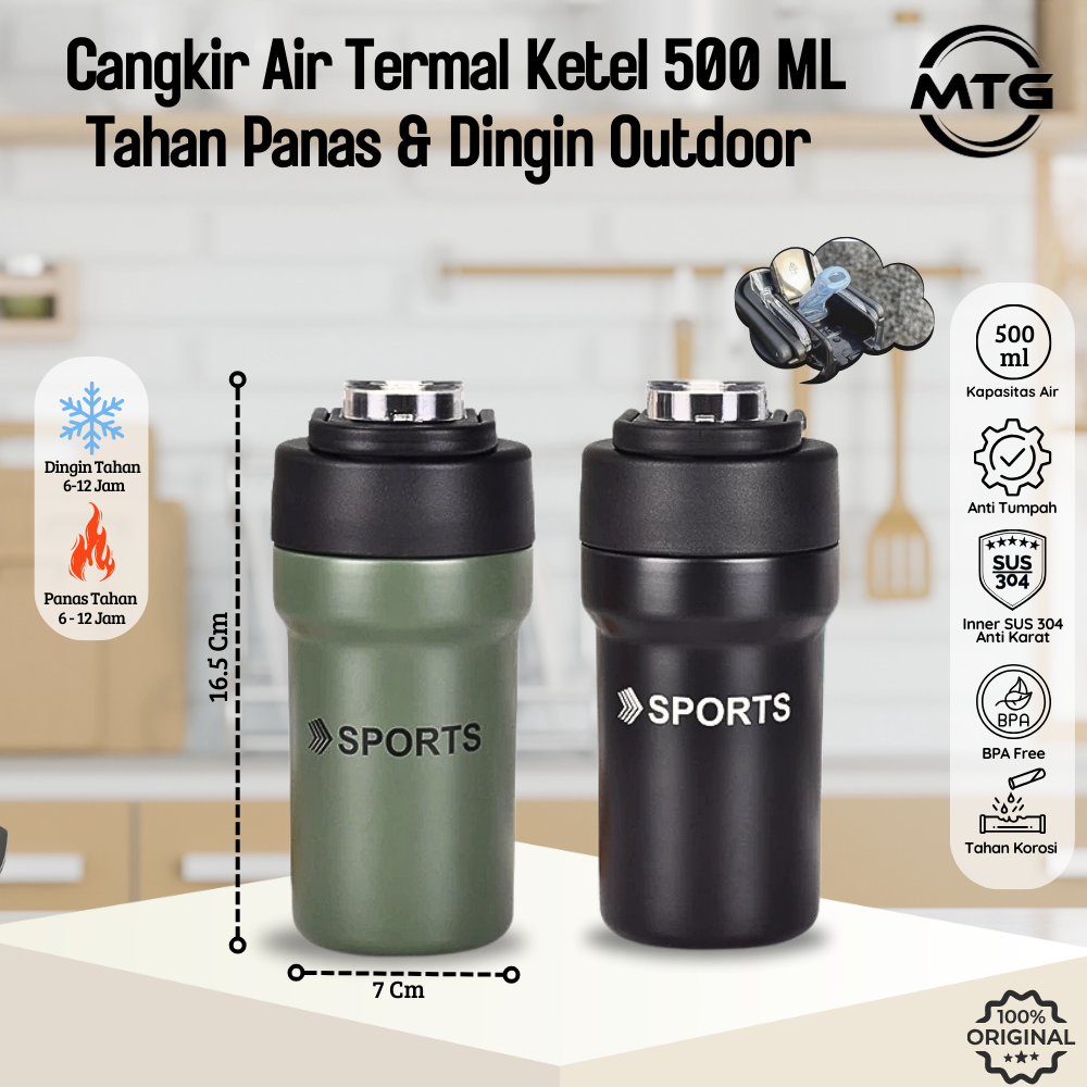 Jual Termos Cangkir Air Termal Ketel Luar Ruangan 500Ml Botol Air ...