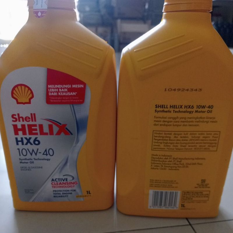 Jual oli mesin Shell helix HX6 10w-40 synthetic technology 1ltr ...
