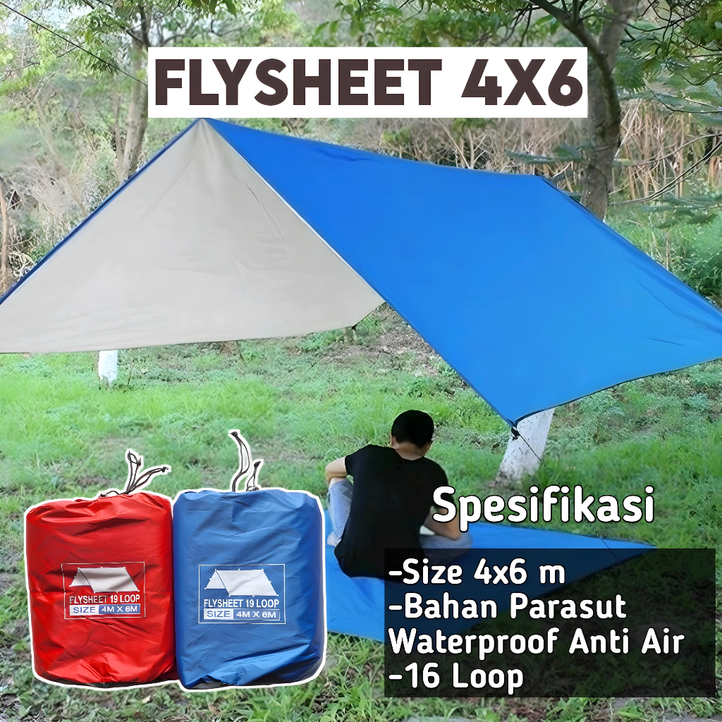 Jual Flysheet 4x6 Meter Penutup Tenda Waterproof Anti Air Bivak ...