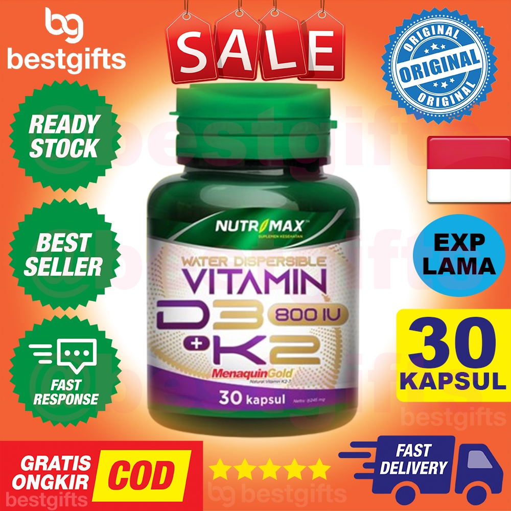 Jual NUTRIMAX WATER DISPERSIBLE VITAMIN D3 + K2 VIT D 800 IU K2 40 MCG MENINGKATKAN SISTEM ...