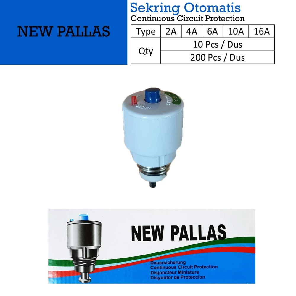 Jual Sekring Otomatis Listrik New Pallas / Sikring Otomatis Listrik New Pallas 4A 6A 10A 16A ...