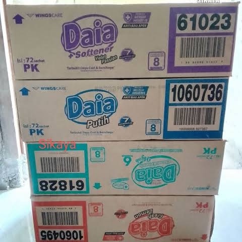 Jual 1 Dus Daia Sachet Ecer 1.000 Isi 72 Pcs / 1 Karton Daia Detergent ...