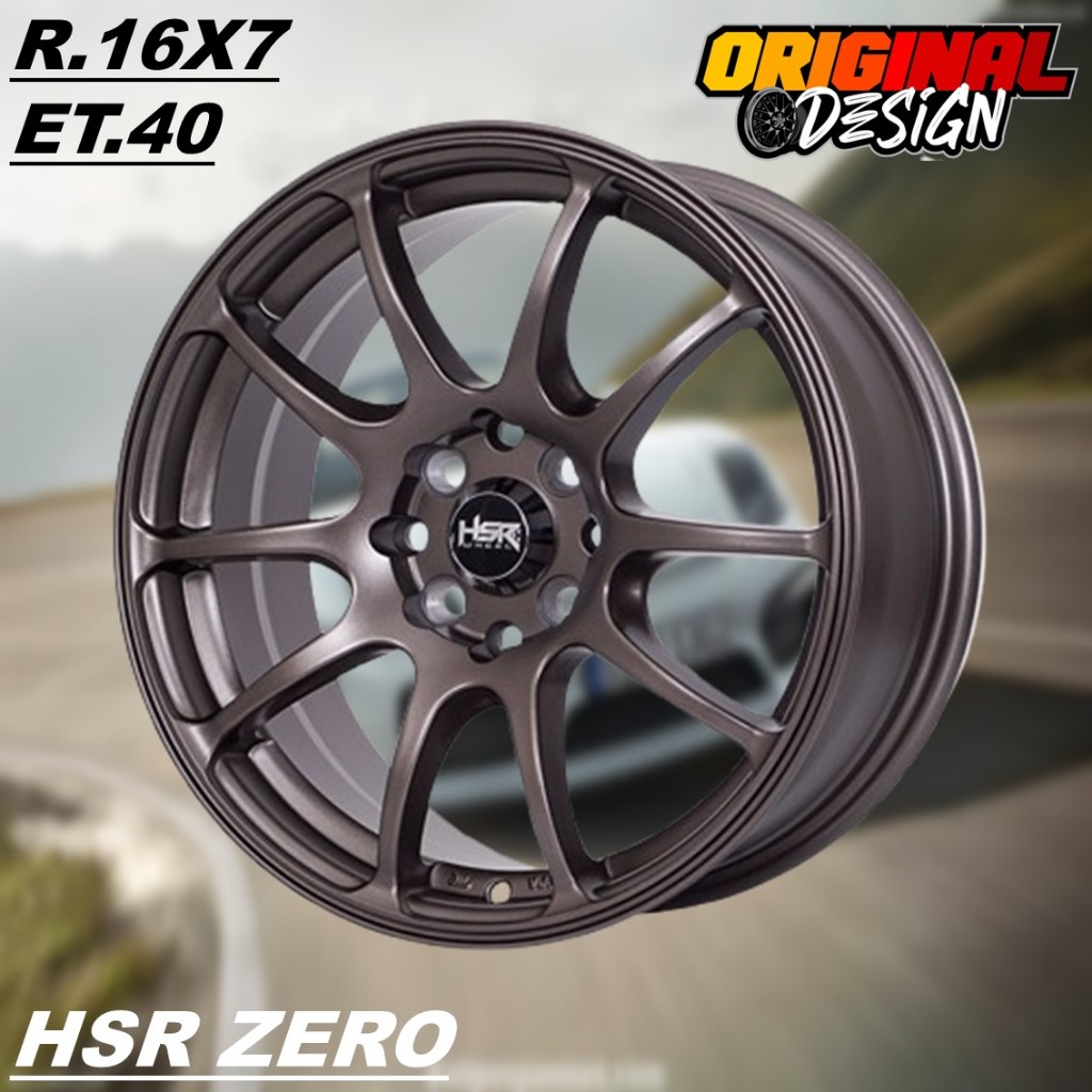 Jual Pelek racing ring 16 lebar 7 warna bronze VELG HSR ZERO R16 untuk mobil brio, yaris, baleno ...