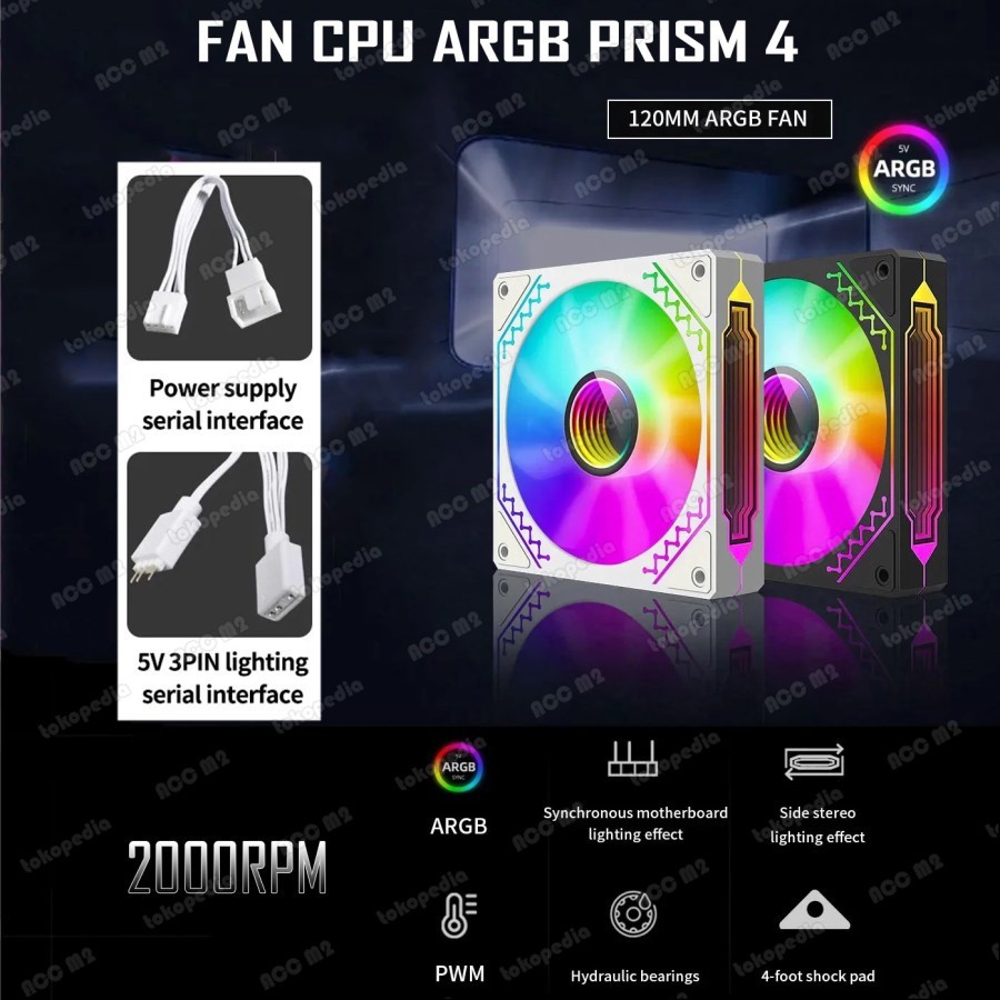 Jual Fan Casing CPU Cooler ARGB 120mm Prism 4 | Shopee Indonesia
