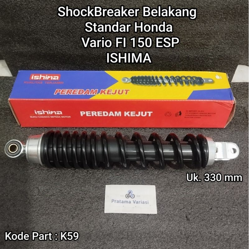 Jual Shock Breaker Belakang Standar Honda Vario 150 Fi / Vario 125 Fi Uk. 330 mm [ISHIMA ...