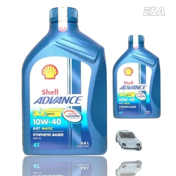 Jual ESA Shell Advance AX7 Matic SAE 10W-40 800ml API SN JASO MB Oli ...