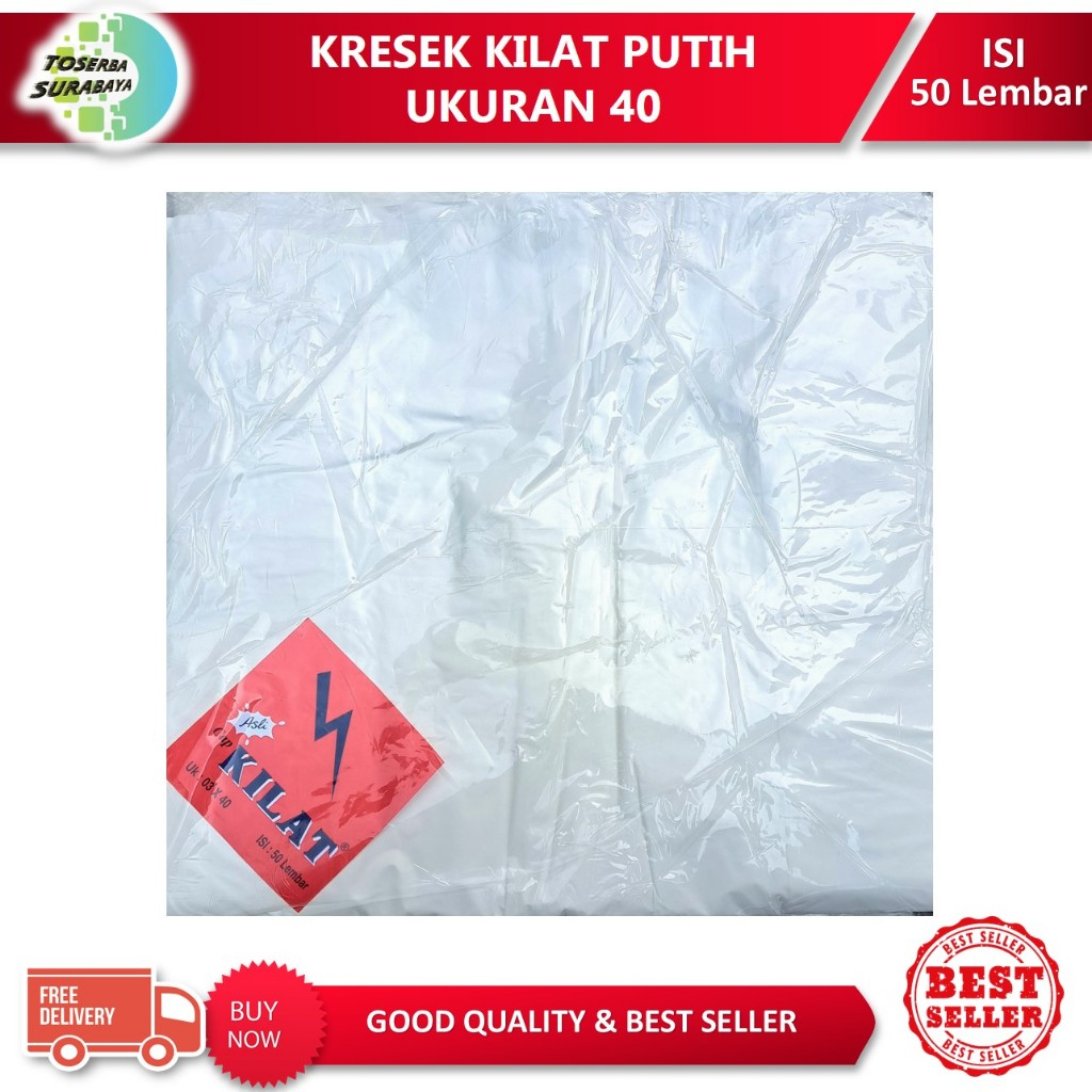 Jual Tas Kresek KILAT Putih Ukuran 40 Tebal 03 / Kantong Kresek Putih ...