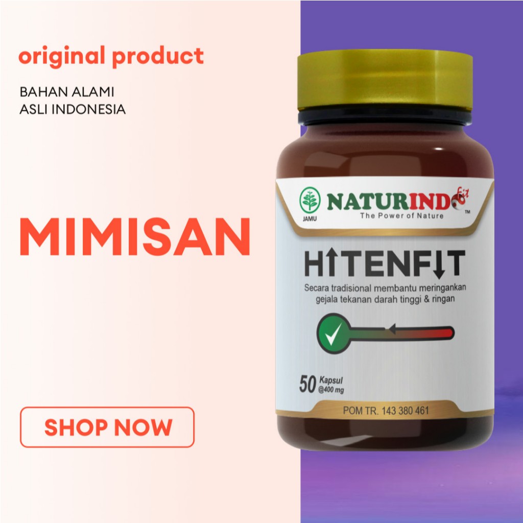 Jual Vitamin Otak Herbal Mimisan Pusing Tensi Tinggi Hitenfit 50 kapsul ...