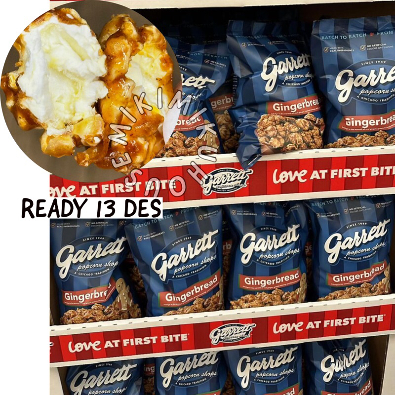 Jual READY 13 DES NEW GARRETT GINGERBREAD POPCORN NEW FLAVOUR REAL ...