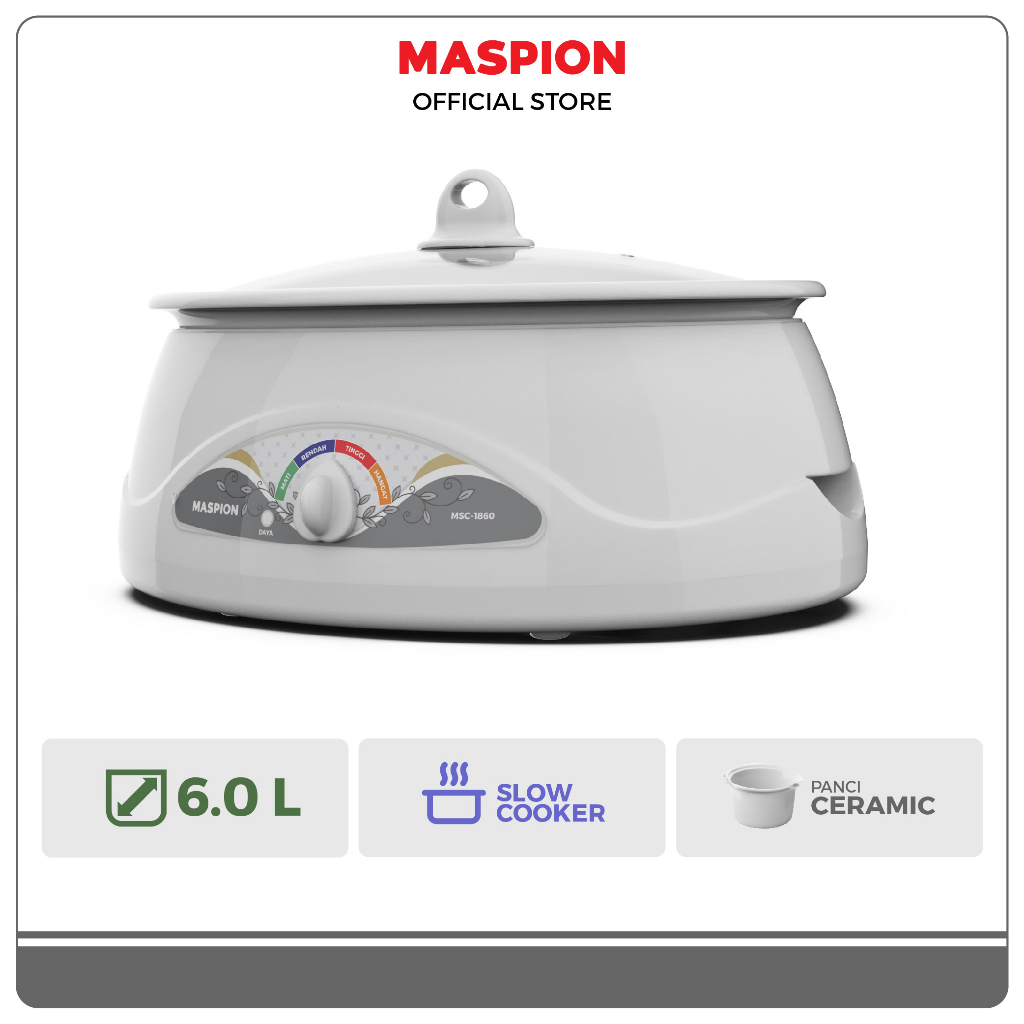 Jual Maspion MSC-1860 Slow Cooker Pemasak Lambat Kapasitas Besar 6 ...