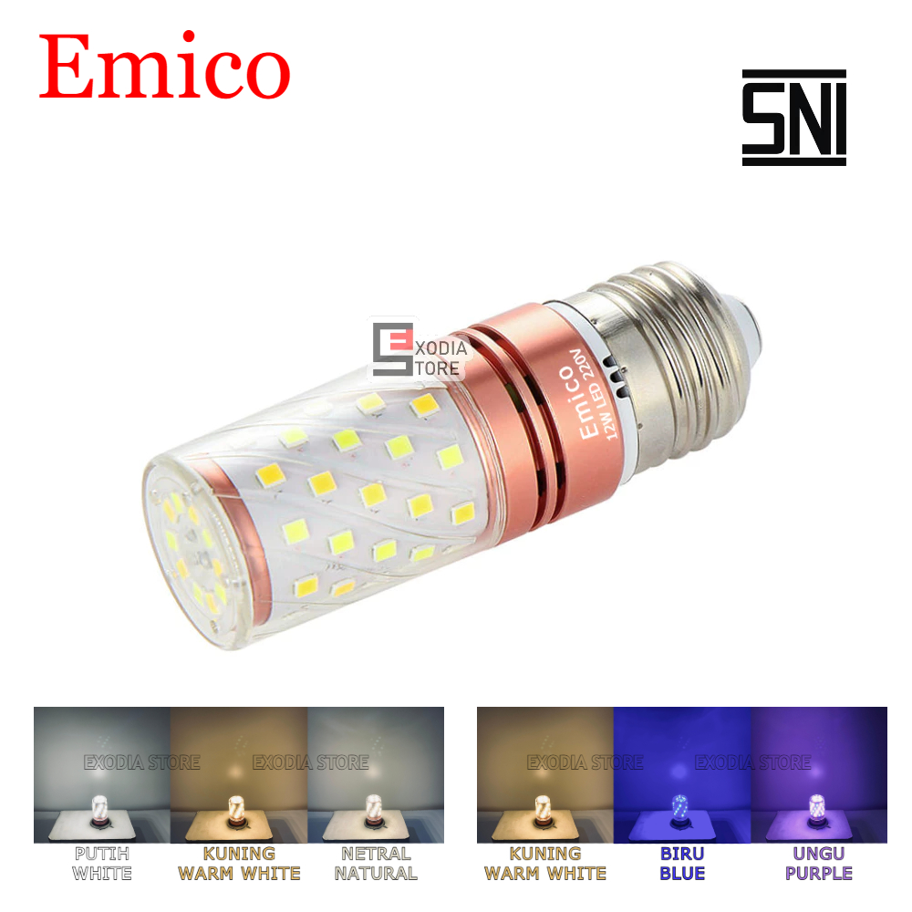 Jual Emico LED Candle Light Bohlam Lampu Lilin Crystal 12 Watt E27 ...