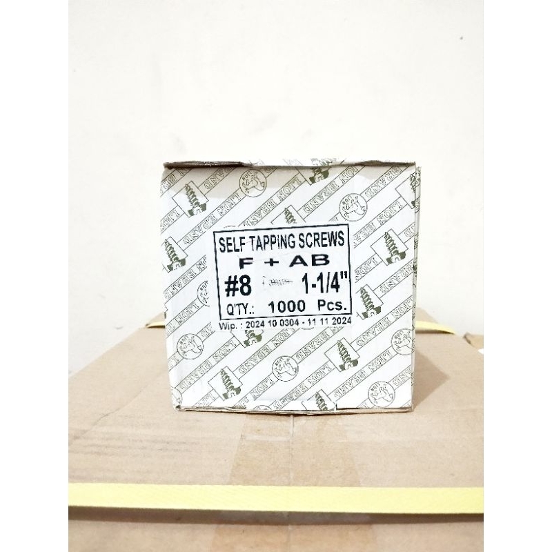 Jual SEKRUP TAPPING FAB 8X1 1/4 ( 3 CM) BOX MOON LION KEPALA RATA/ SELF ...