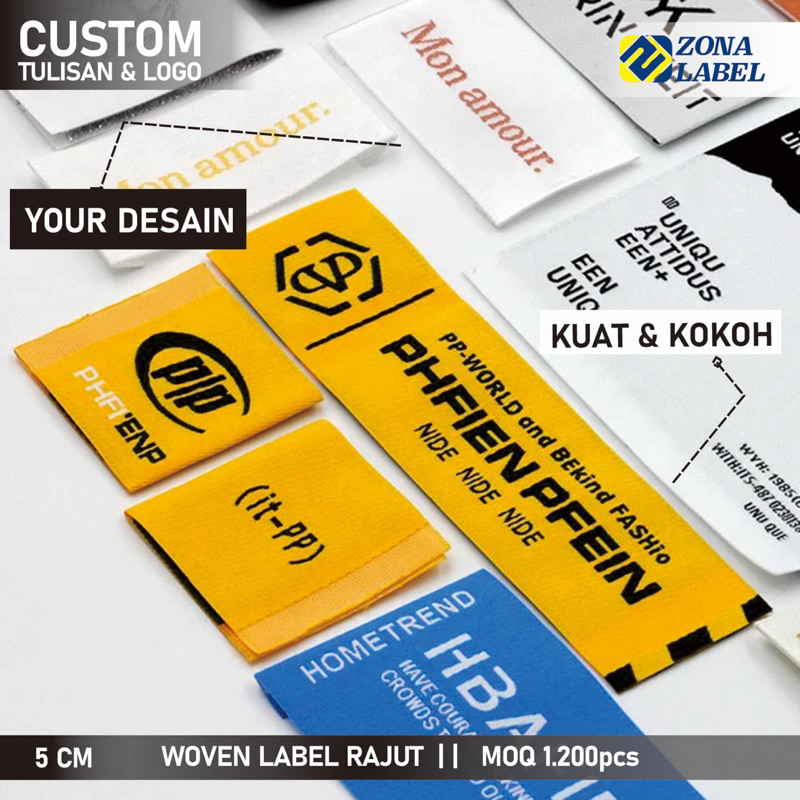 Jual Label Kain Pada Leher Custom | Label Woven Rajut | Label Kain ...