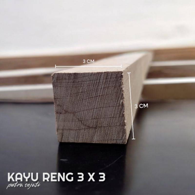Jual Kayu Reng Lebar 3 Cm Tebal 3 Cm Panjang 1 Meter | Shopee Indonesia